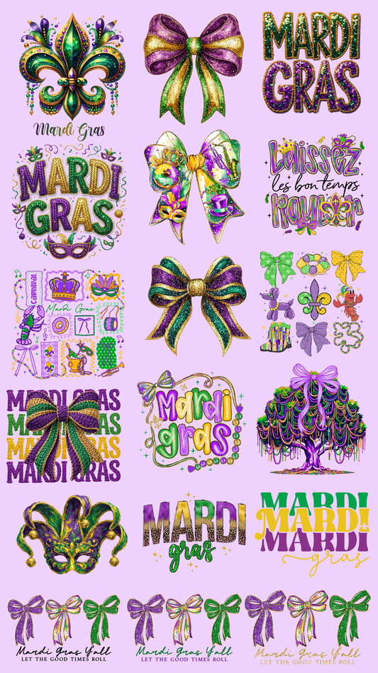 Mardi Gras Pre-Designed Gang Sheets – Geaux DTF Prints, LLC